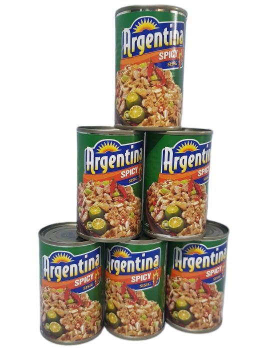 Argentina Brand Spicy Sisig (pack of 6 cans x 150 grams) | Lazada PH