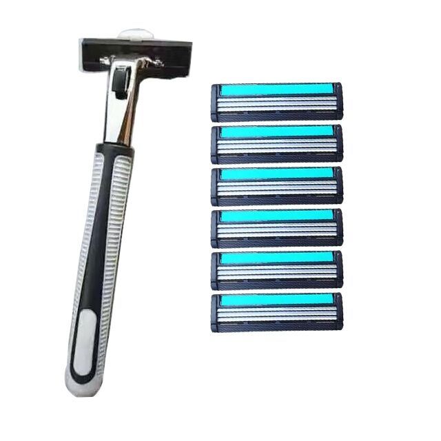 1 Razor Holder 18 Men Razor Blades Shaving Facial Care Men Shaving ...