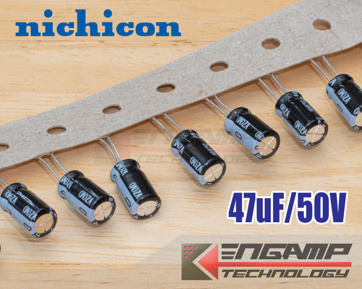 (10ตัว) [E-CAP] 47uF/50V 105 C Nichicon VZ(M) 6.5x12mm P=2mm | Lazada.co.th