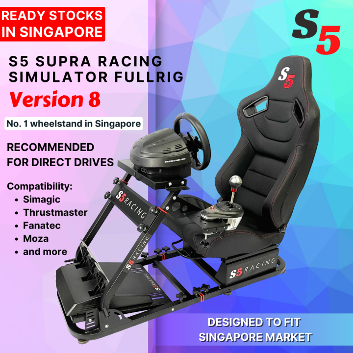 S5 Supra Racing Simulator Wheelstand with seat for G27 G29 T300RS DD ...