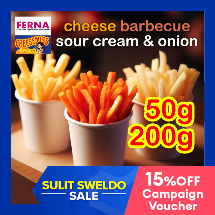 50g 200g FRIES POWDER FLAVOR CHEESE SOUR CREAM BARBEQUE for Popcorn ...