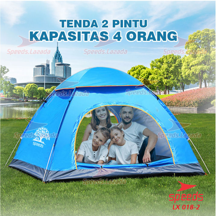 SPEEDS-Tenda Camping Buka Otomatis 4-5 Orang LX 018-02 | Lazada Indonesia