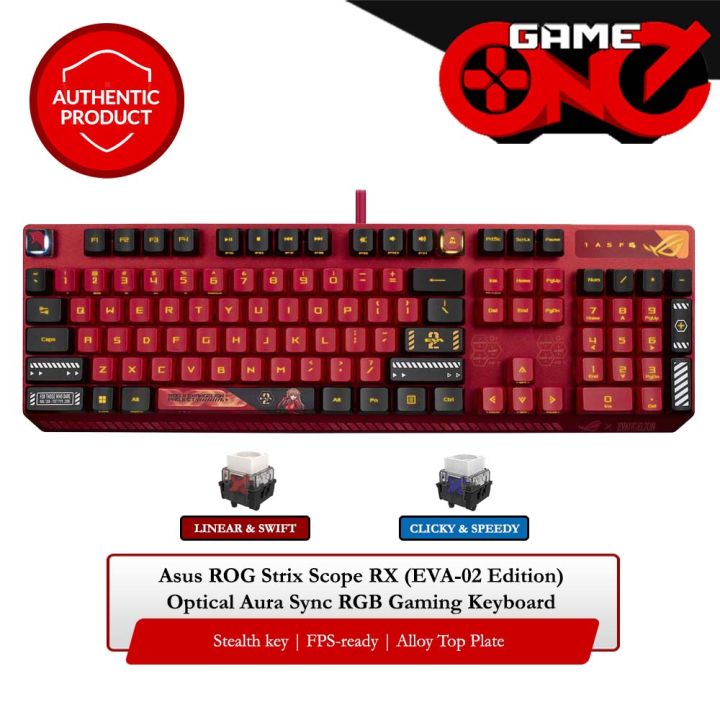 Asus ROG Strix Scope RX Optical Aura Sync RGB Gaming Keyboard EVA-02 ...