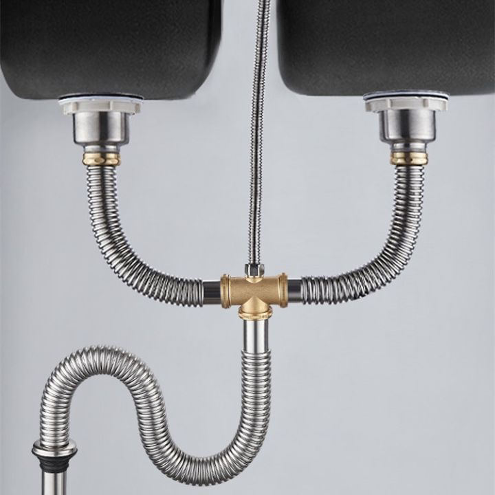 304 stainless steel kitchen sink double sink drainer Y-type dual ...