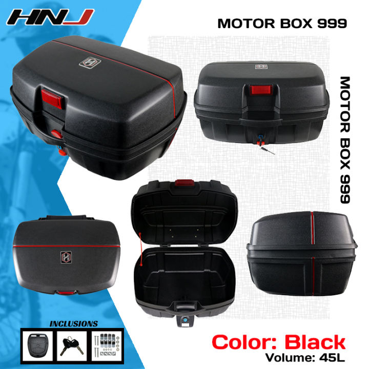 hnj 999 motorcycle storage box top box motorbox 45L | Lazada PH