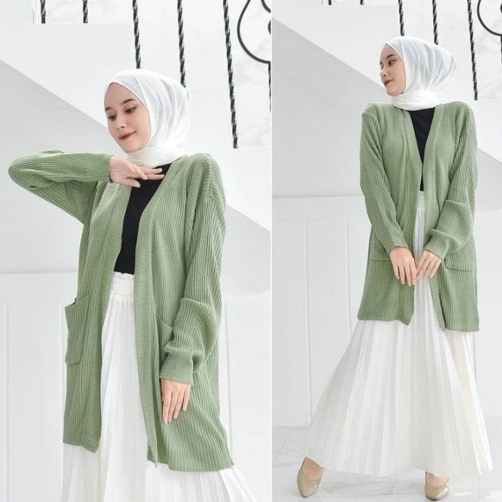 Dropsout LONG CARDY BAJU BELLE PREMIUM Pakaian Wanita FASHION RAJUT ...