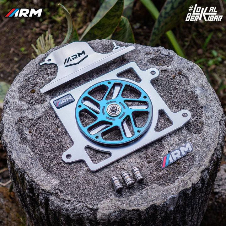 PROMO COD ARM PAKETAN COVER RADIATOR SPINER CAKRA + COVER LEHER + BUSHING STAINLESS FULL CNC ...