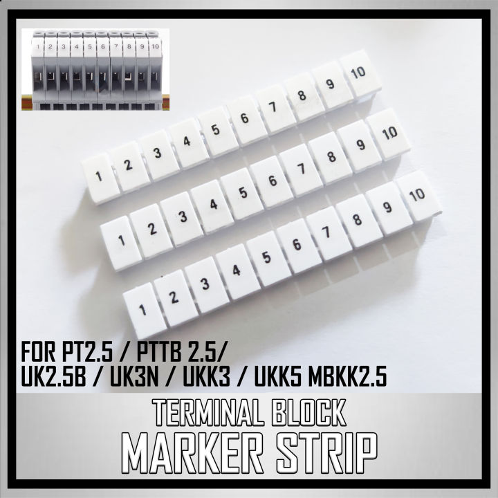 ZB6 MARKER STRIP FOR TERMINAL BLOCK FOR PT-2.5 , PTTB 2.5 , UKK3 , UKK5 , MBKK2.5 | PLAIN | 1 ...