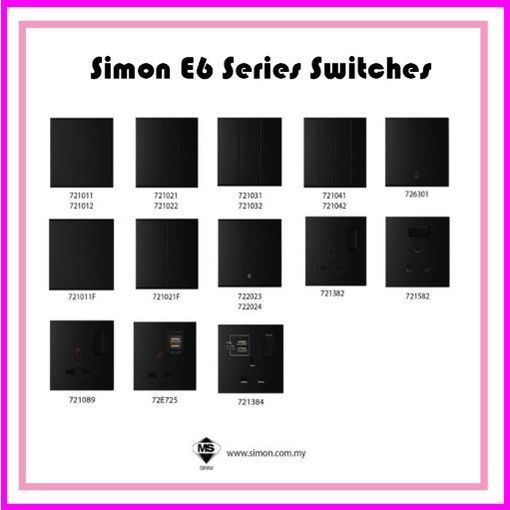 SIMON E6 SERIES SWITCHES BLACK COLOUR | Lazada