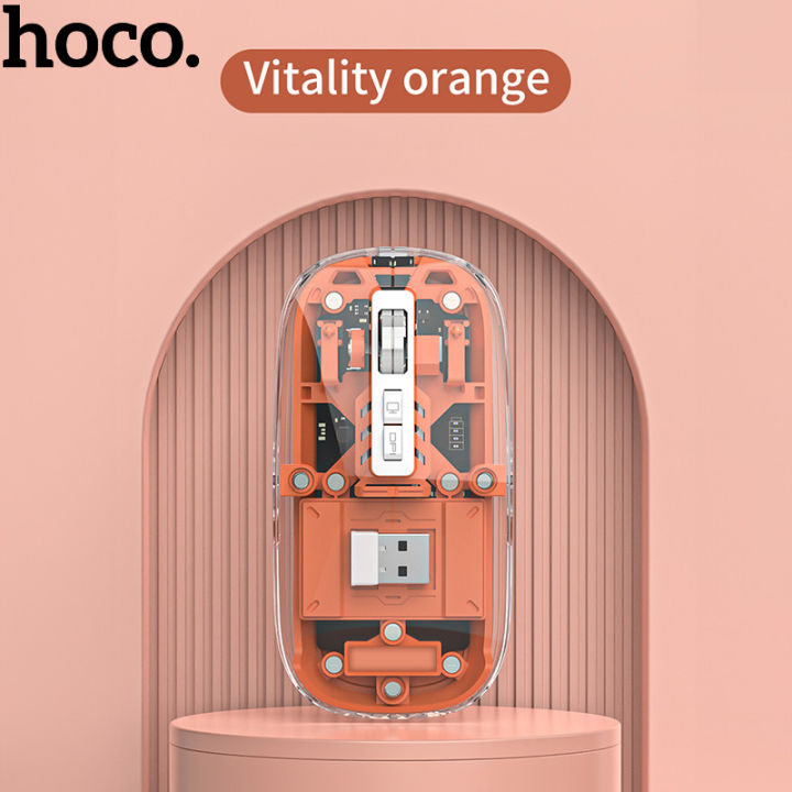 Hoco Original New design transparent Silent Multi mode Wireless Mouse ...