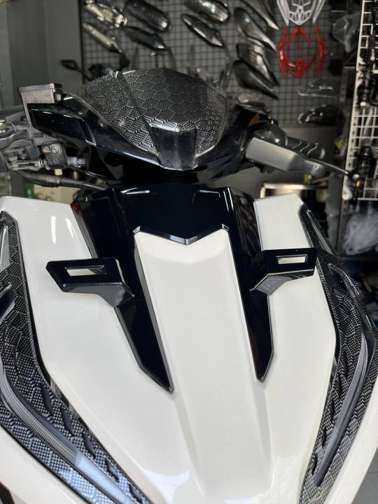 FRONT COVER WITH PLATE HOLDER BLACK DESIGN FOR HONDA CLICK VERSION 3 ...