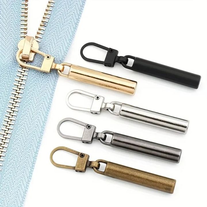 5pcs Metal Zipper Slider Puller Detachable Instant Zipper Repair Kit ...