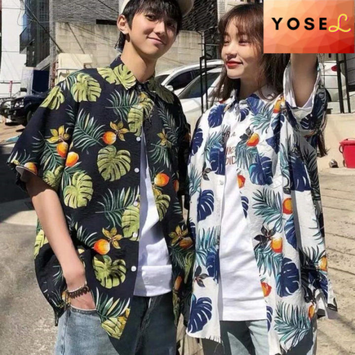 YOSEL เสื้อฮาวาย เสื้อเชิ้ต พิมพ์ลาย เสื้อสงกรานต์ เสื้อลายดอก ผู้หญิง ...