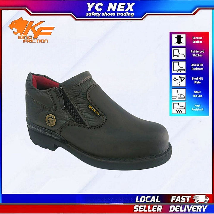 Safety Shoes King Friction 8000 Leather Quality Safety Boots Low Cut ...