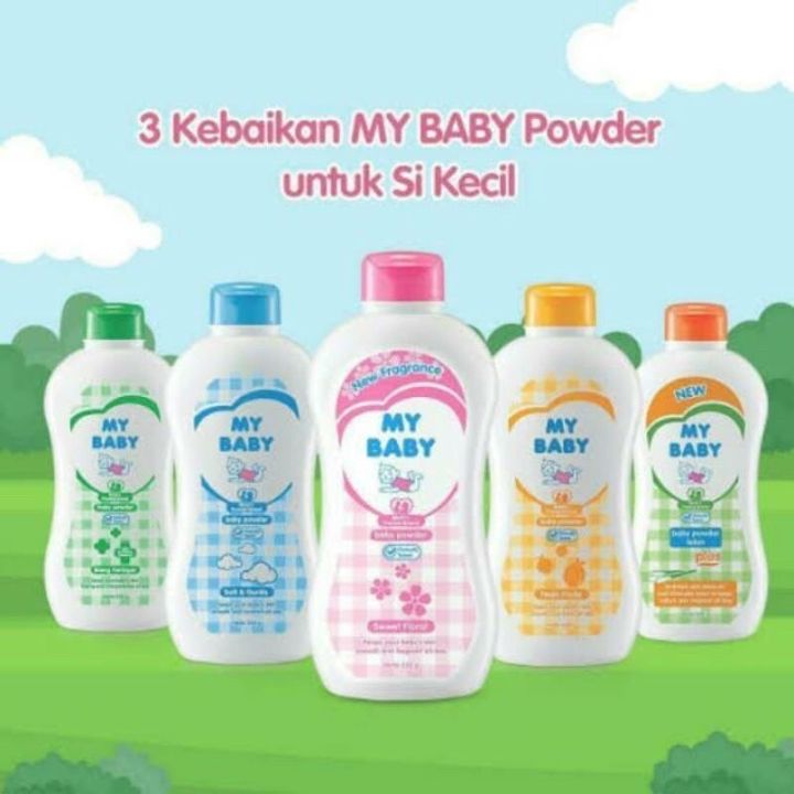 My Baby Powder / Bedak My Baby / Pink / Biru / Kuning / 50g / 100g ...