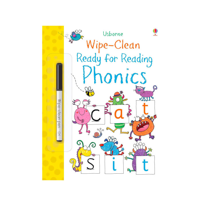 Usborne Wipe Clean Ready for Reading Phonics Colouring English Activity ...