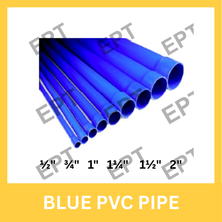 Blue PVC pipe 1/2" 3/4" 1" 1 1/4" 1 1/2" 2" | Lazada PH