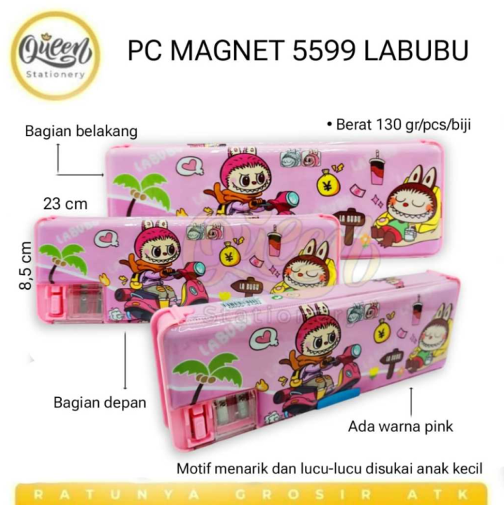 1 PCS PENCIL CASE MAGNET 5599 LABUBU / TEMPAT PENSIL / PC MAGNET ...