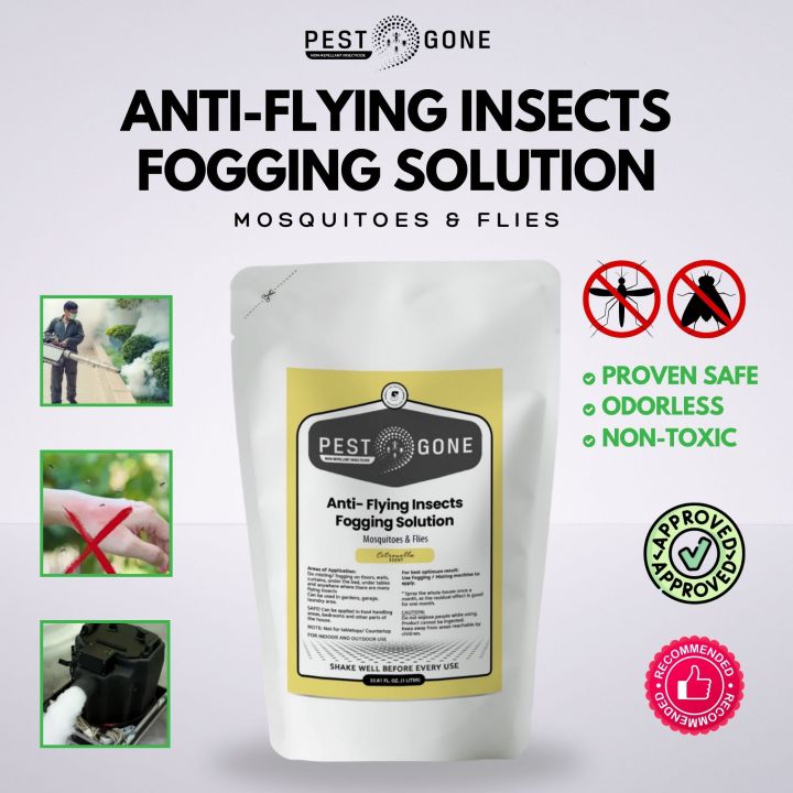 Pest Gone Anti-Flying Insects Fogging Solution 1000 ml Refill Pouch ...