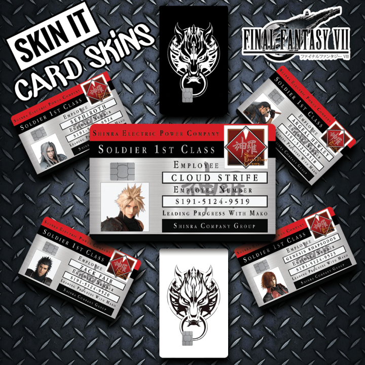 SKIN IT : FF7 Final Fantasy 7 Card Skins(Stickers For ATM or Beep Cards ...