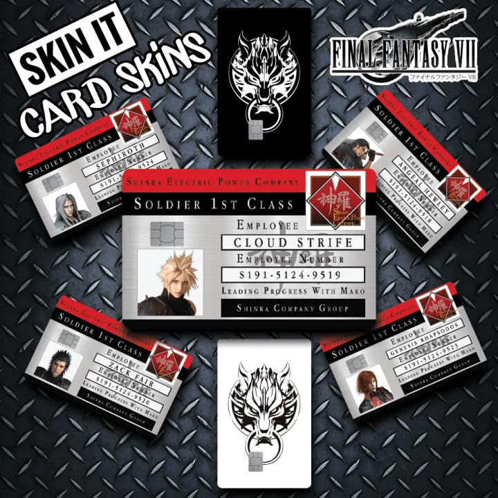 SKIN IT : FF7 Final Fantasy 7 Card Skins(Stickers For ATM or Beep Cards ...