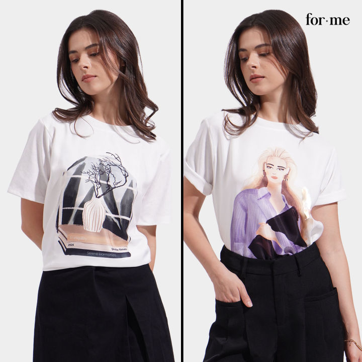ForMe Boxy Fit Graphic T-Shirt Collection For Women | Lazada PH