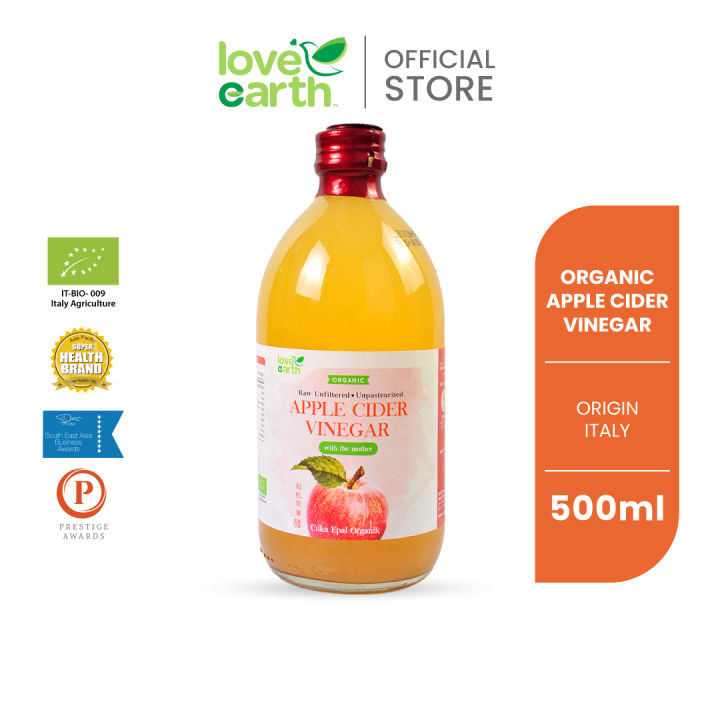 Love Earth Organic Apple Cider Vinegar 500g | Lazada