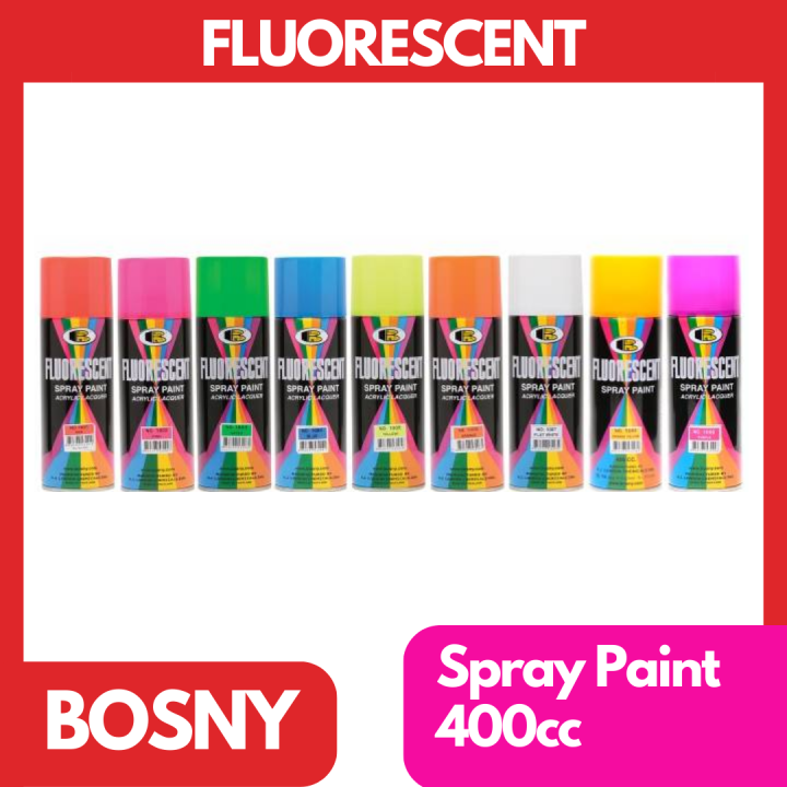 Bosny Fluorescent Neon Original Acrylic Spray Paint 400cc | Lazada PH