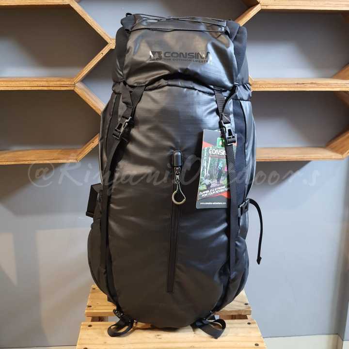 CARRIER CONSINA CENTURION 55L PREMIUM BLACK ON BLACK EDITION TAS GUNUNG ...