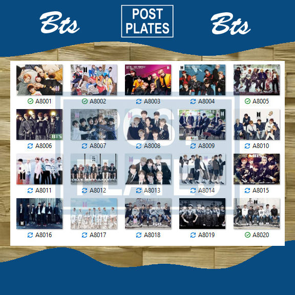 Decorative (8001-8020 BTS) Aluminum Metal Plates | Lazada PH