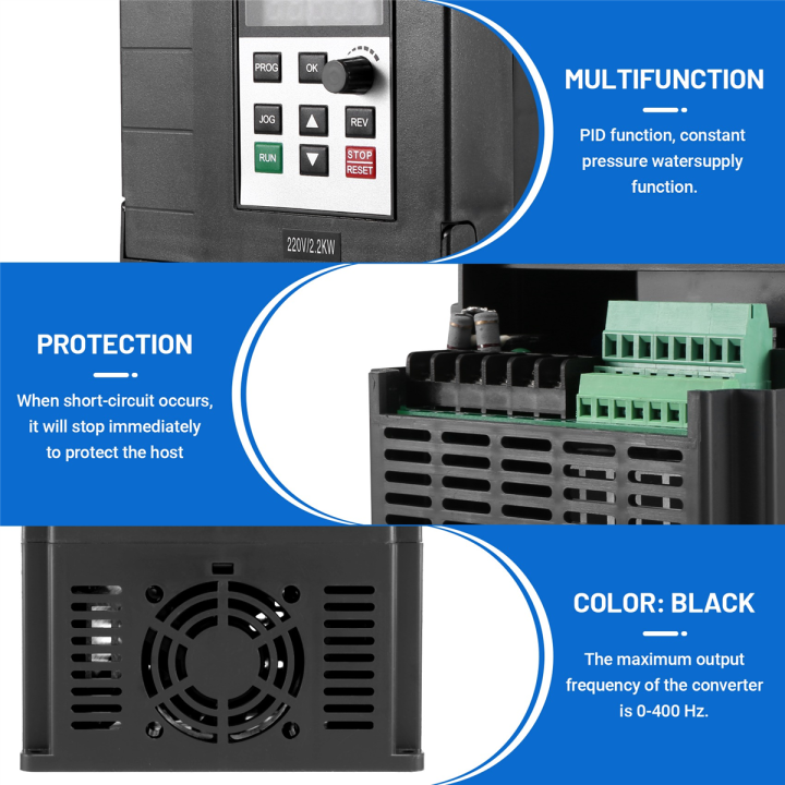 【EHU】-2.2KW 220V Variable Frequency Drive Inverter Single to 3 Phase CNC VFD Universal | Lazada PH