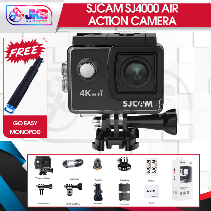 SJCAM SJ4000 AIR Action Camera Full HD 4K WIFI Sport DV 2.0 Inch Screen FREE Monopod | Lazada PH