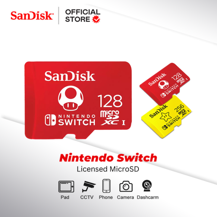 SanDisk 128GB 256GB UHS-I Micro SDXC Memory Card for Nintendo Switch Up ...