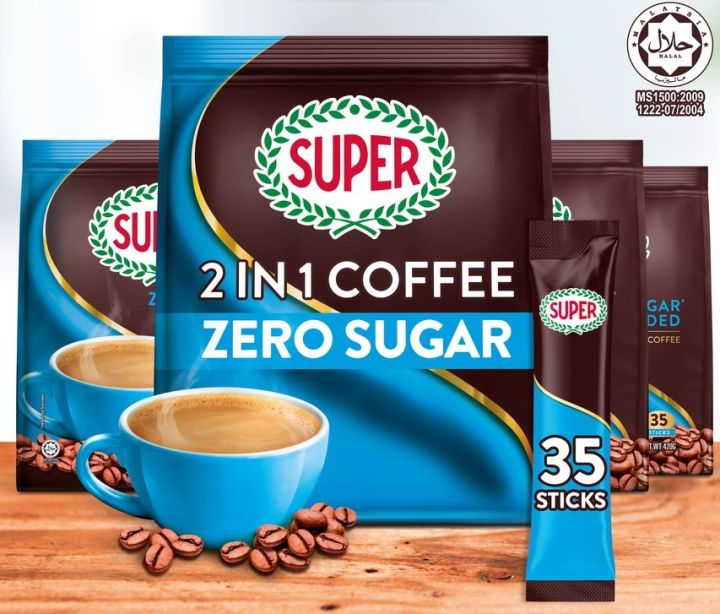 Super Coffee Zero Sugar 2 In 1 (12 g x 35 pcs) | Lazada PH