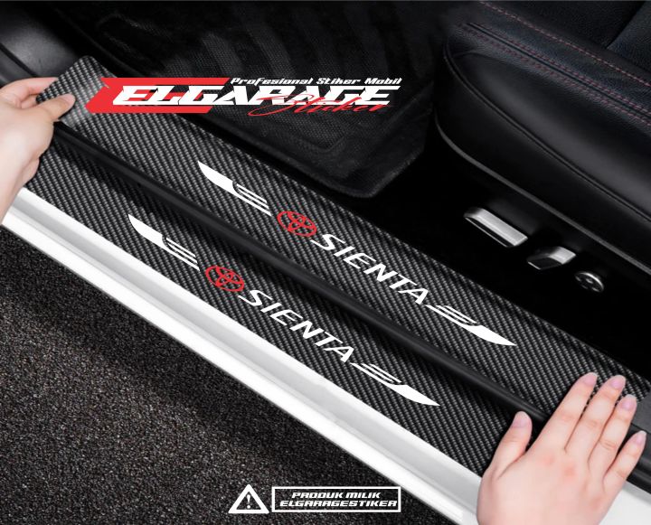 Stiker carbon mobil sienta sticker carbon pelindung pijakan kaki mobil ...
