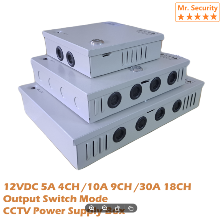 AC 100-240V to 12V DC 4CH/ 9CH/ 18CH Centralized Power Supply Box ...