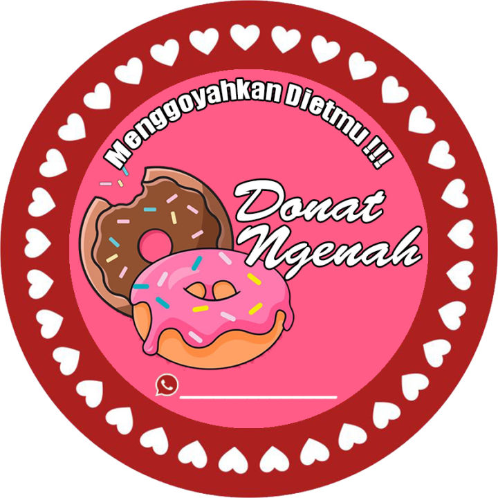 Cetak Sticker Glossy Cromo Desain Donat Ngenah - Cetak Label Kemasan ...