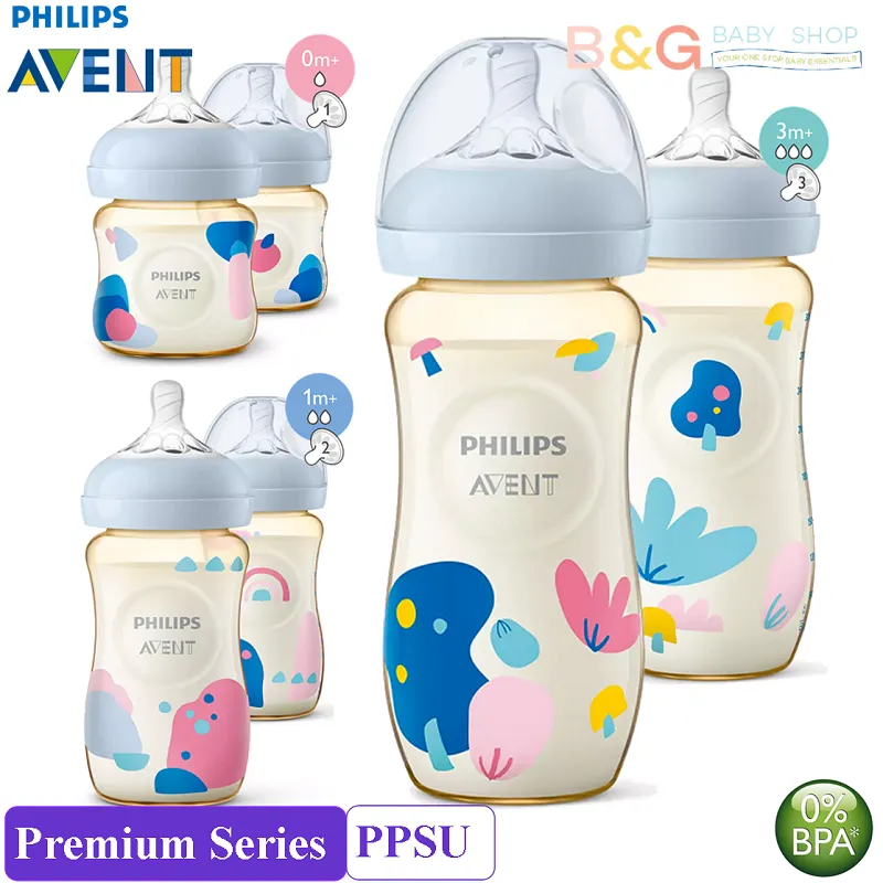 Philips Avent Natural Premium PPSU Feeding Bottle Botol Susu 125ml/ 4oz ...