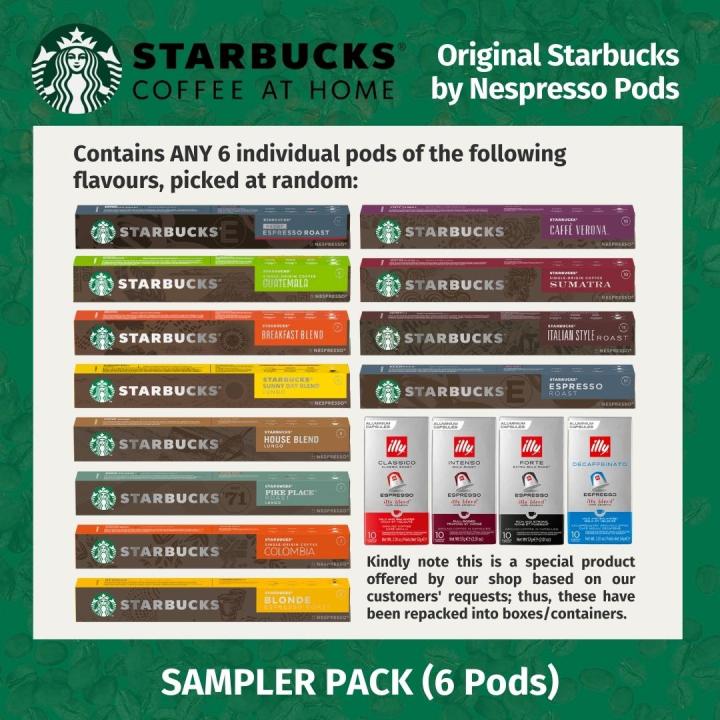 Starbucks Nespresso Compatible Pods and Capsules Sampler Pack | Lazada PH
