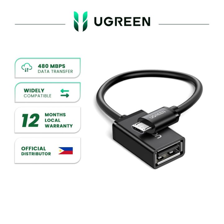 UGREEN Micro USB to USB Female OTG Cable for Game Controller Flash ...