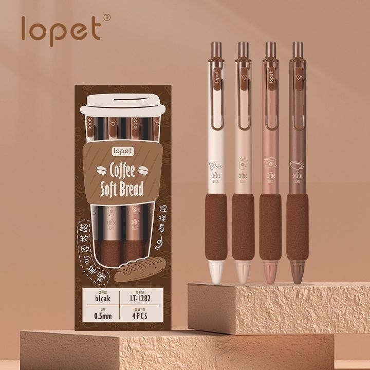 Lopet 4Pc/Set Kawaii Gel Pen Kit 0.5MM Ink Caneta Stylo Cute Ballpoint ...
