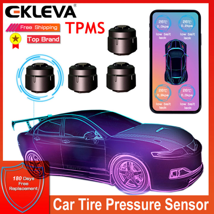 EKLEVA Android iOS BLE TPMS Universal Car Tire Pressure Sensor ...