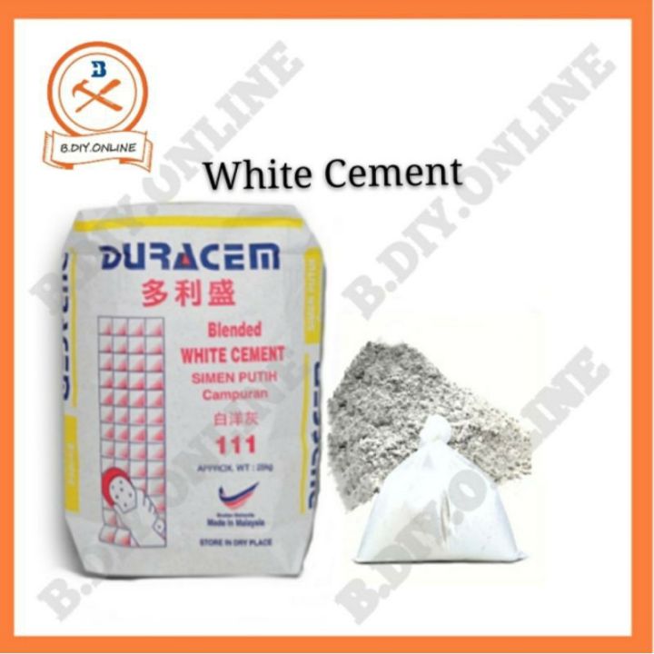 White Cement / Simen Putih for Plastered Wall, Fill Tile Gaps, Touch Up ...
