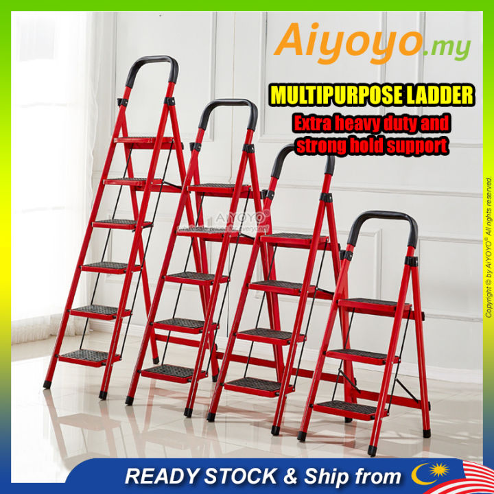Heavy Duty Foldable Ladder Tangga Lipat Lightweight Folding Ladder 3 ...