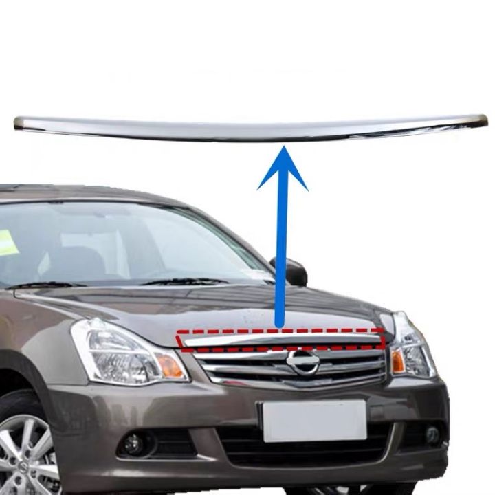 Auto Front Bumper Grille Chrome Bonnet Moulding For NISSAN Sylphy 2006 ...