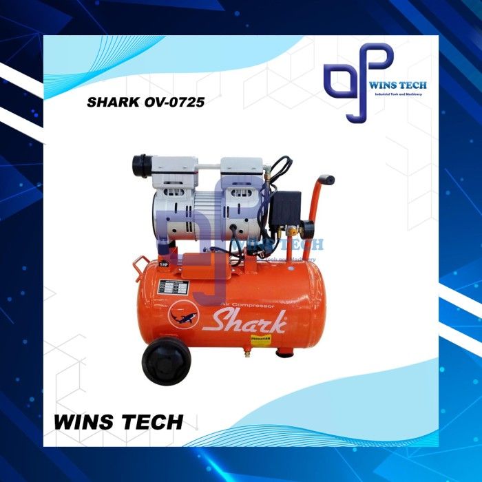 COMPRESSOR/KOMPRESOR PORTABLE OILESS SHARK OV-0725 3/4 HP - TAKEWAY 01 ...
