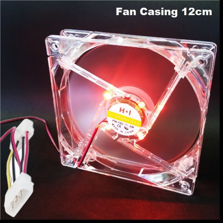 Fan Casing 12cm LED / Kipas PC CPU 12cm Transparan | Lazada Indonesia