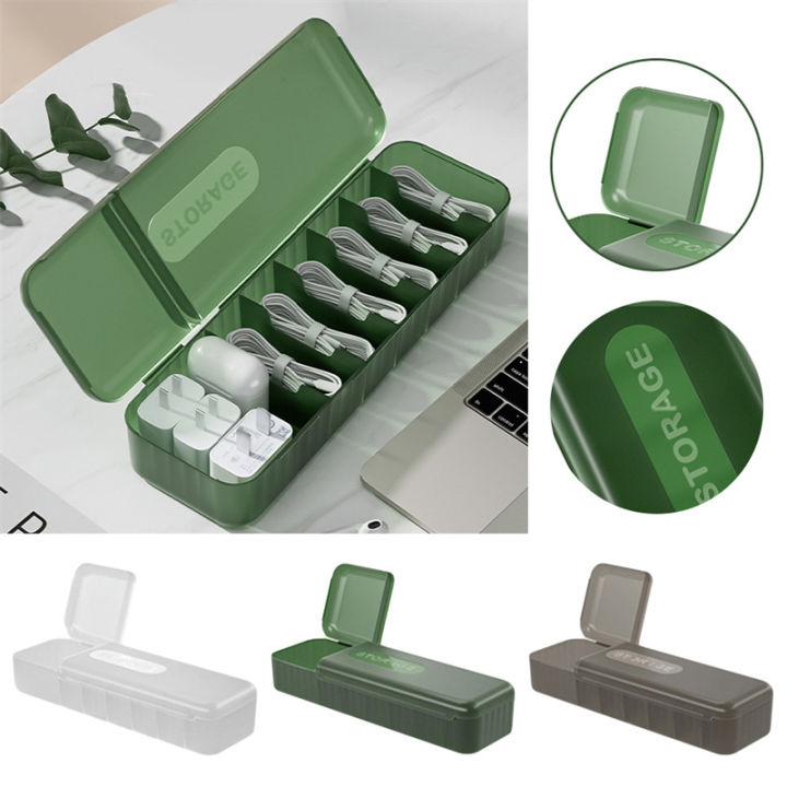 Data Cable Storage Box Cable Charger Organizer Storage Box Electronic ...