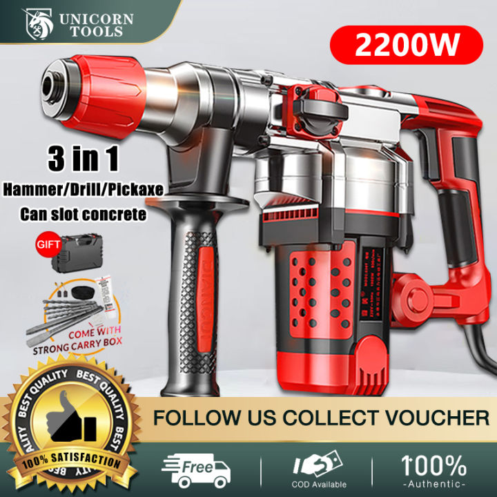 Unicorn Original Rotary Hammer Drill / Chipping Gun 2200W SDS Plus ...