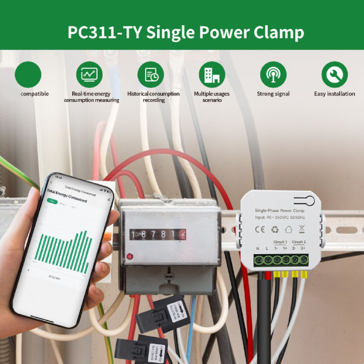 Smart Energy Meter Smart Energy Monitor AC90-250V Real Time Monitoring ...